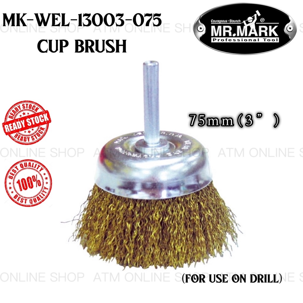 MK-WEL-13003 CUP BRUSH WITH SHANK For use on drills and high speed ...