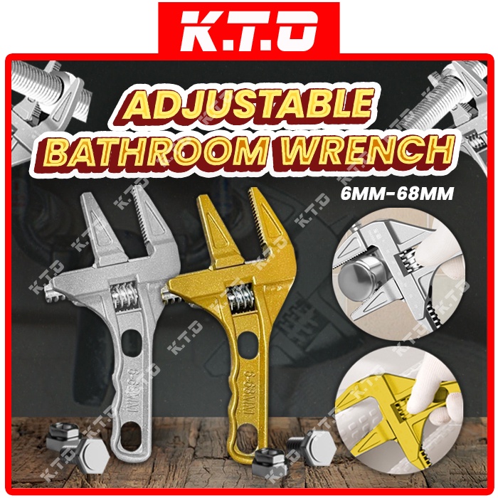 Adjustable Bathroom Wrench Large opening Short Handle Sanitary Sewer ...