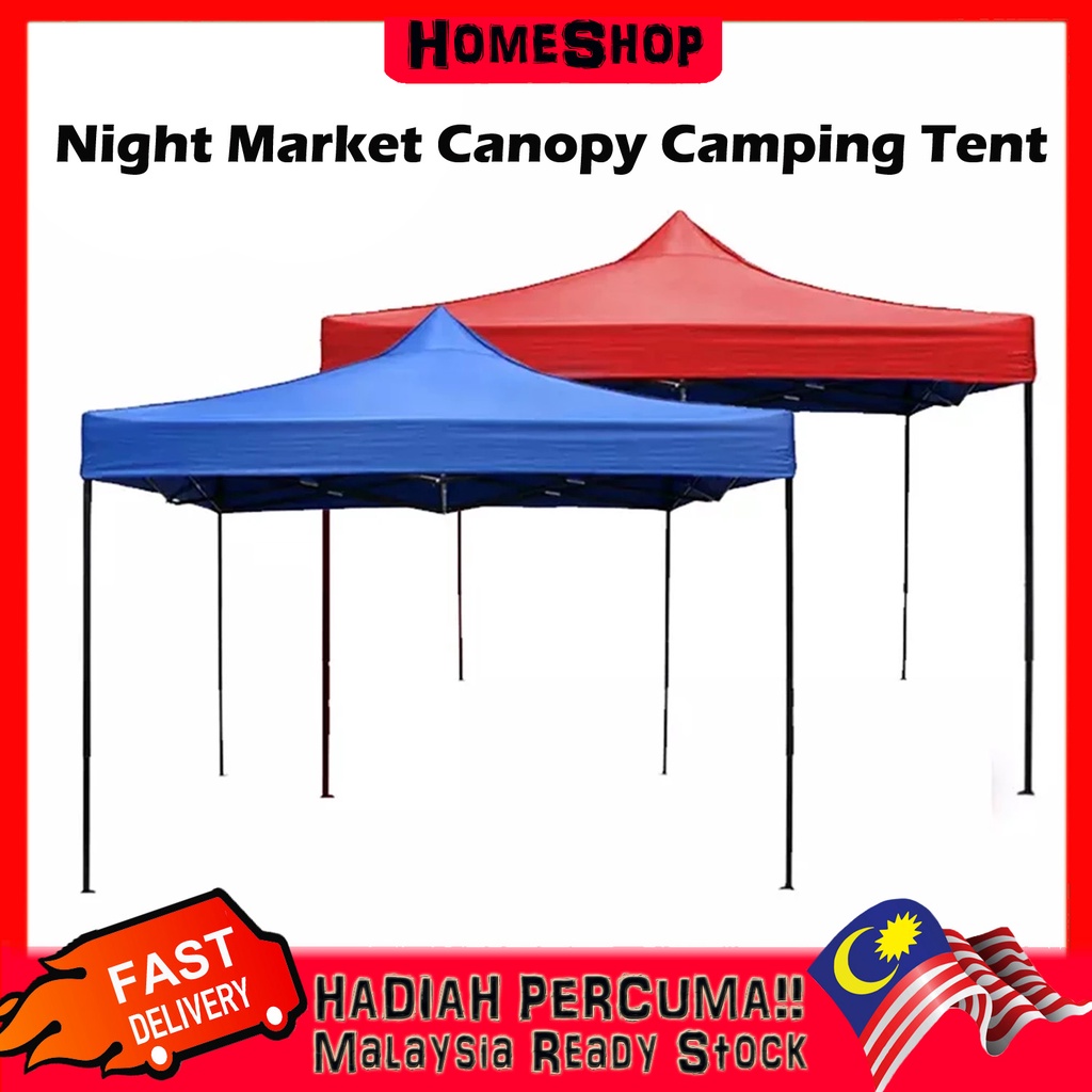 HomeShop Night Market Canopy Camping Tent 3x3m Payung Niaga Canopy ...