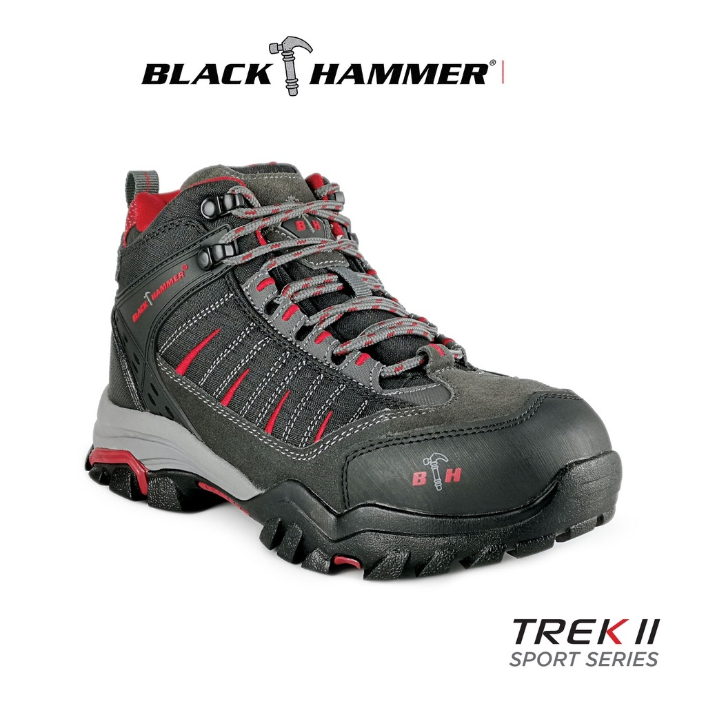 Black Hammer BHS201604 Men Sports MID CUT with Shoelace Safety Shoes ...