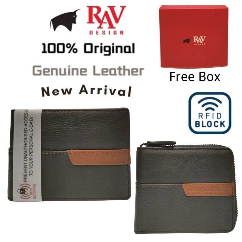 RAV DESIGN Genuine Leather wallet / Dompet kulit lembu (YRW423-G1/G2 ...