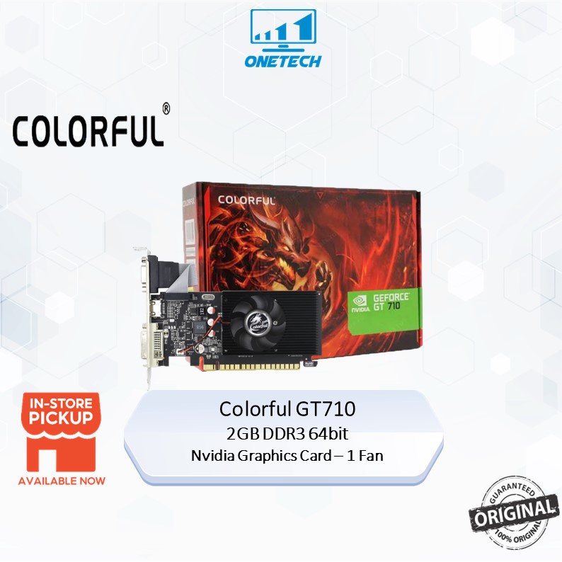 Colorful GT710 2GB DDR3 64Bit Nvidia Graphics Card With Single Fan ...