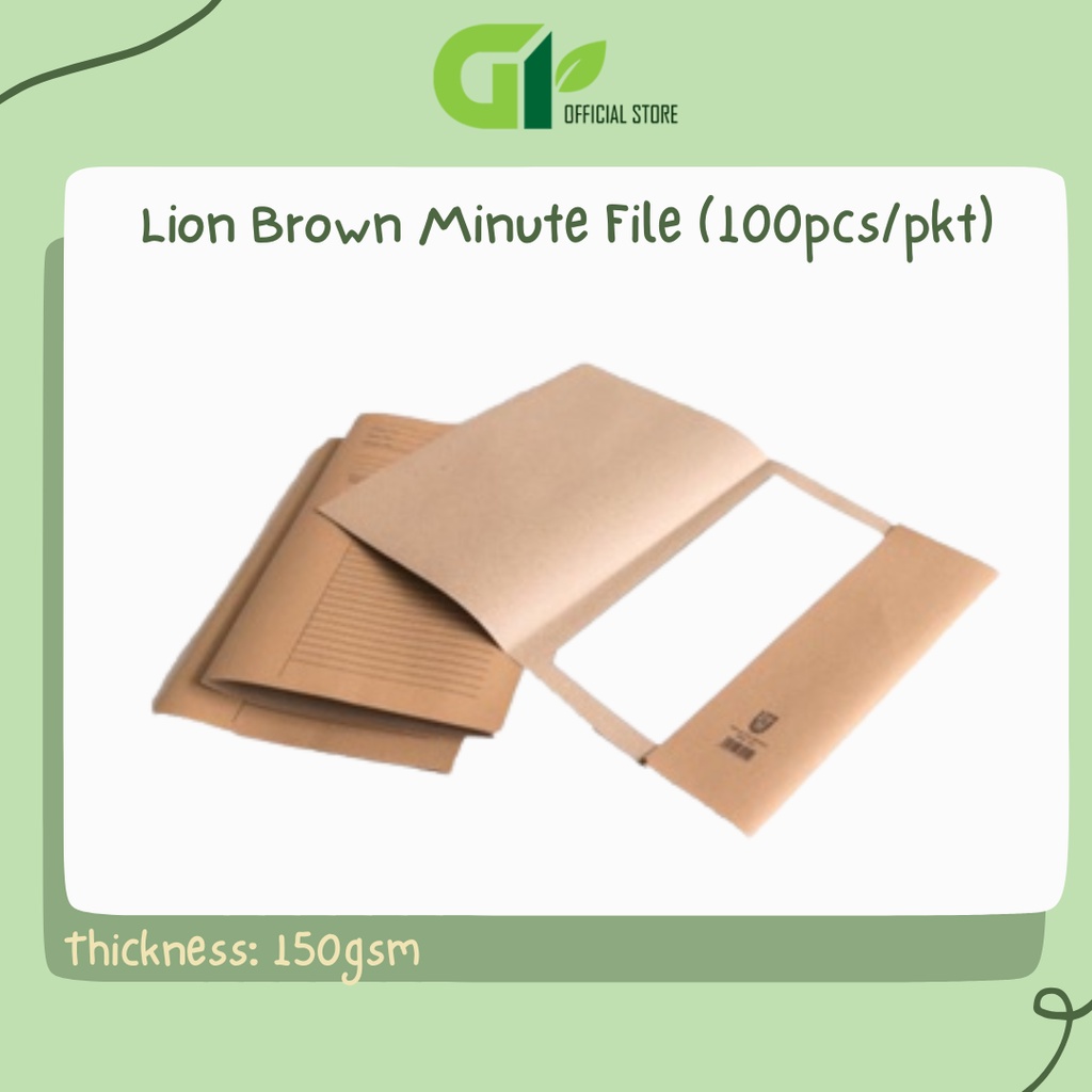 [GY Office] Lion/Famosa Brown Minute File (100pcs/pkt) | Shopee Malaysia