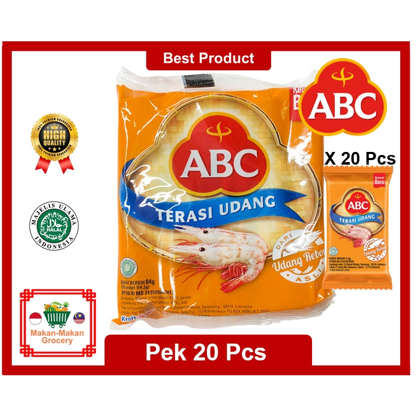 Terasi Udang ABC Terasi ABC Belacan ABC 20 sachet x 4.2 gram Terasi ...
