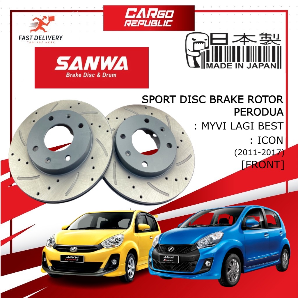 Sanwa Sport Disc Brake Rotor Perodua Myvi Lagi Best Icon (2011-2017 ...