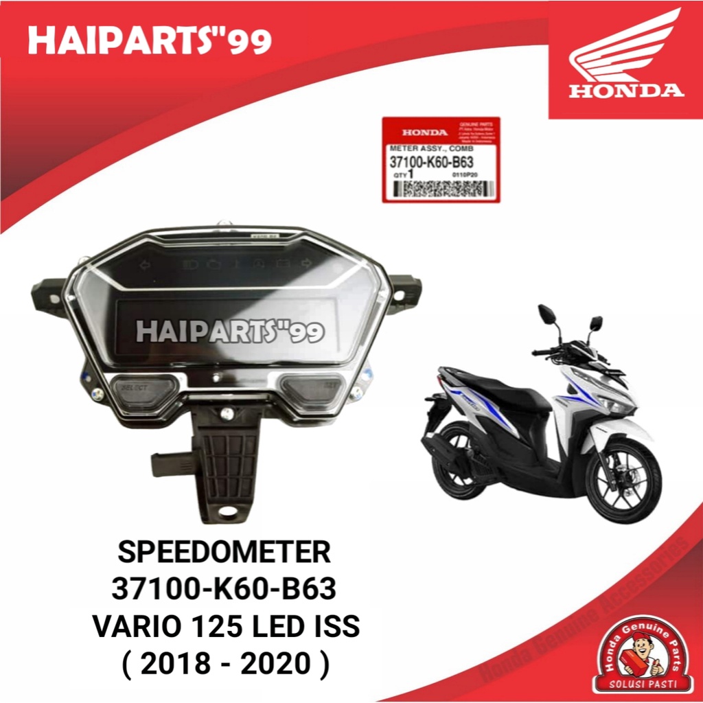 Speedometer Assy Speedo Meter Kilo Meter Km Assy Honda New Vario 125 Led Iss - Original Honda ...