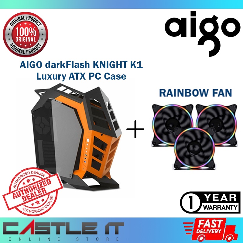 AIGO darkFlash KNIGHT K1 Luxury ATX PC Case Mid Tower Chassis Casing ...