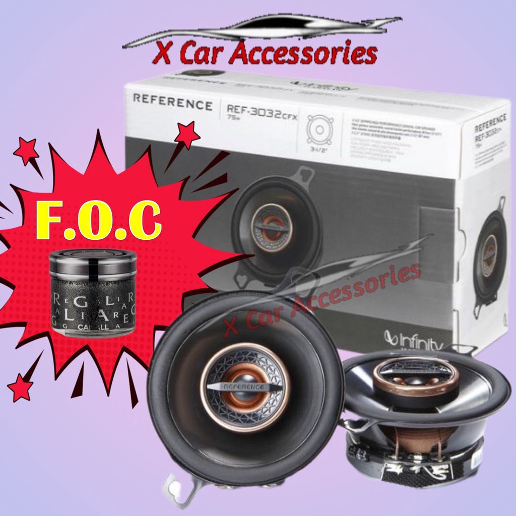 Infinity Ref-3032cfx 3.5" Inch 2-Way Coaxial Speakers (FREE PERFUME ...