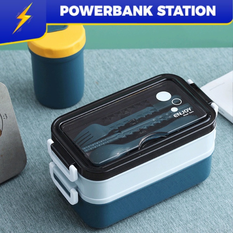 PSB_ Food Grade Lunch Box with Cutlery Set Bekas Makanan Food Storage ...
