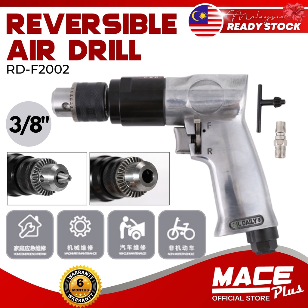 3/8" Reversible Drill Air Drill Drilling Machine Penebuk Lubang Penebuk Dinding Drilling Machine ...