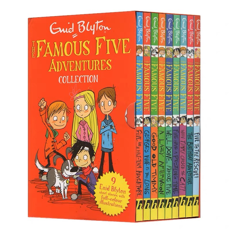 Enid Blyton The Famous Five Adventures Colour Reads 9 Books Collection ...
