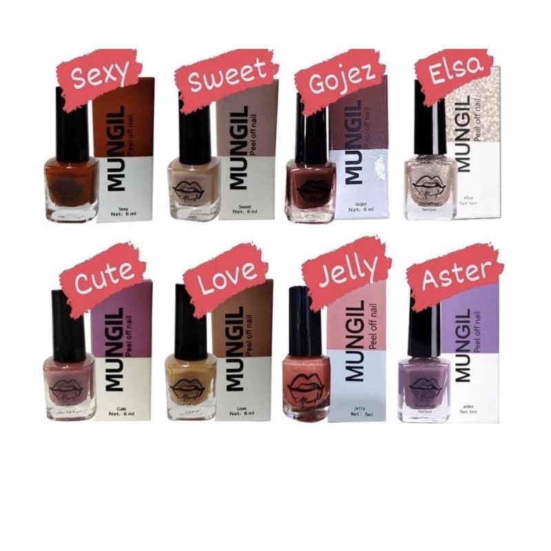 MUNGIL Inai Kuku Peel Off Maroon Senang Tanggal / all items | Shopee Malaysia