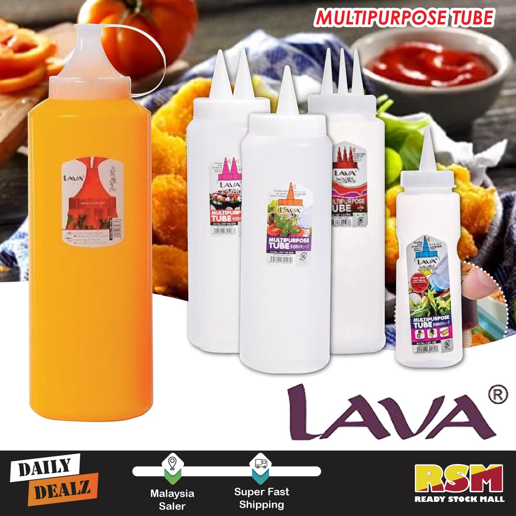 Lava Sauce Squeezer Multipurpose Tube Sauce Bottle Container Roti Jala ...