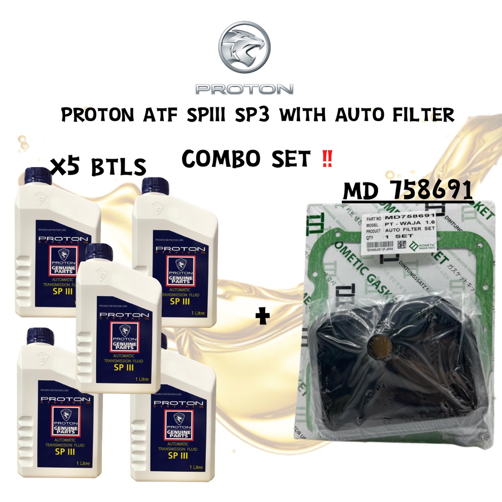 PROTON ATF SP 3 AUTOMATIC TRANSMISSION FLUID 1L( 4 BTLS SETS) /Proton ...
