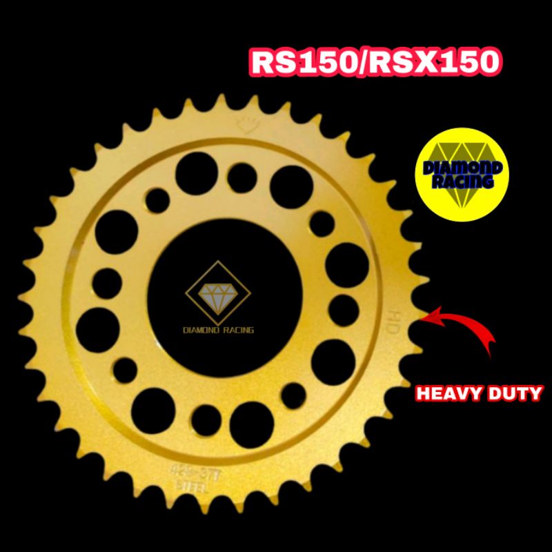 RS150 RSX150 SPROCKET DIAMOND RACING GOLD 420/428 | Shopee Malaysia