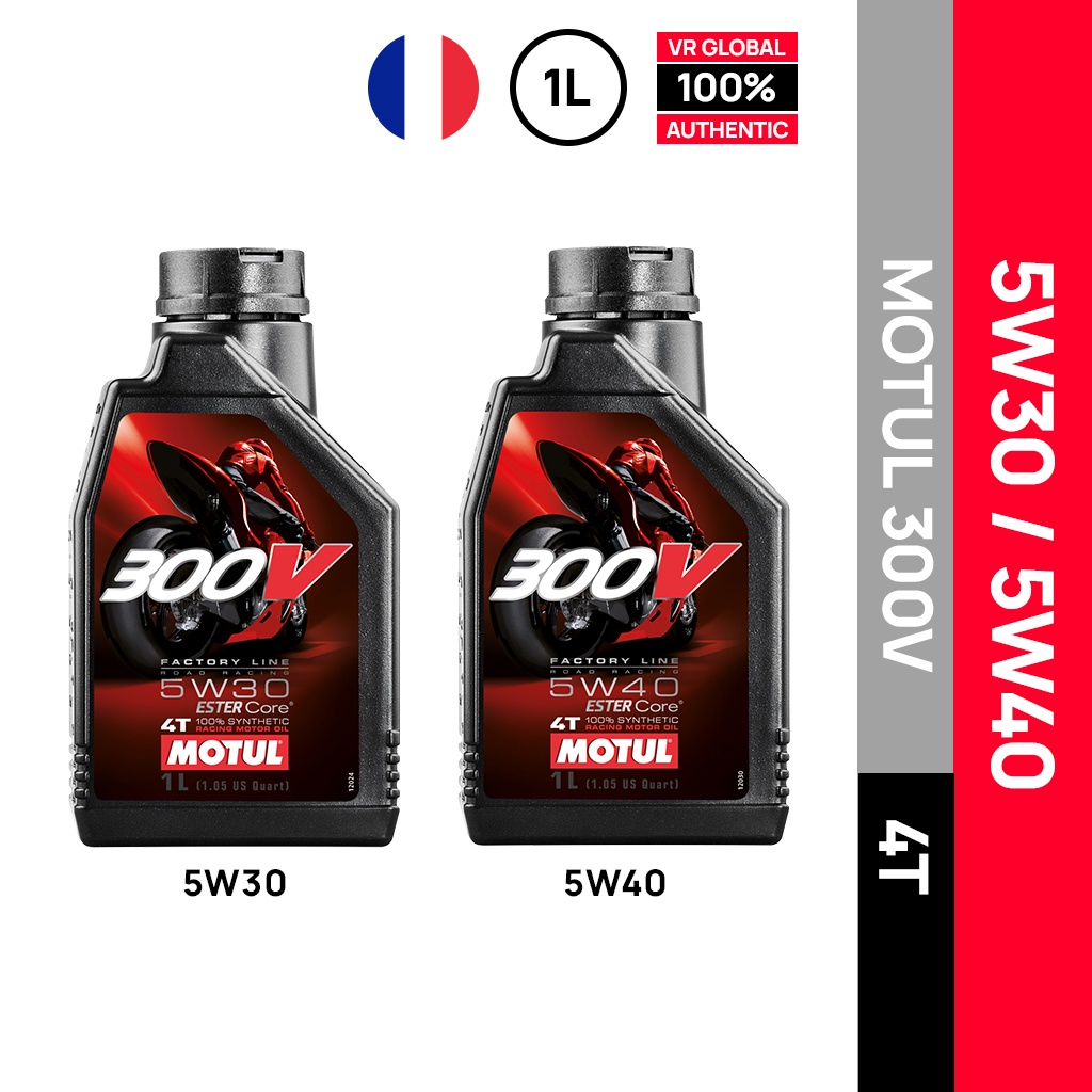 MOTUL 300V FACTORY LINE 5W30 / 5W40 ROAD RACING 1L MINYAK HITAM MOTORSIKAL SINTETIK PENUH FULLY ...