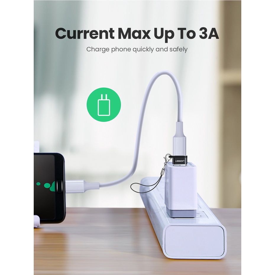 UGREEN USB A 2.0 Male to USB 3.1 Type C Female Connector Adapter ...