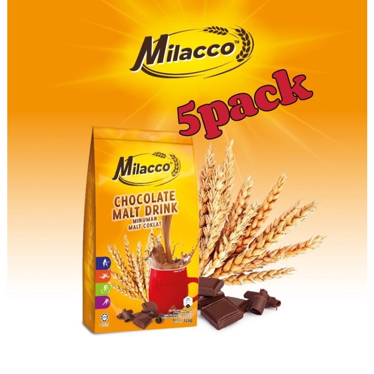 Milacco Chocolate Malt Drink 600g (120gx5pack) | Shopee Malaysia