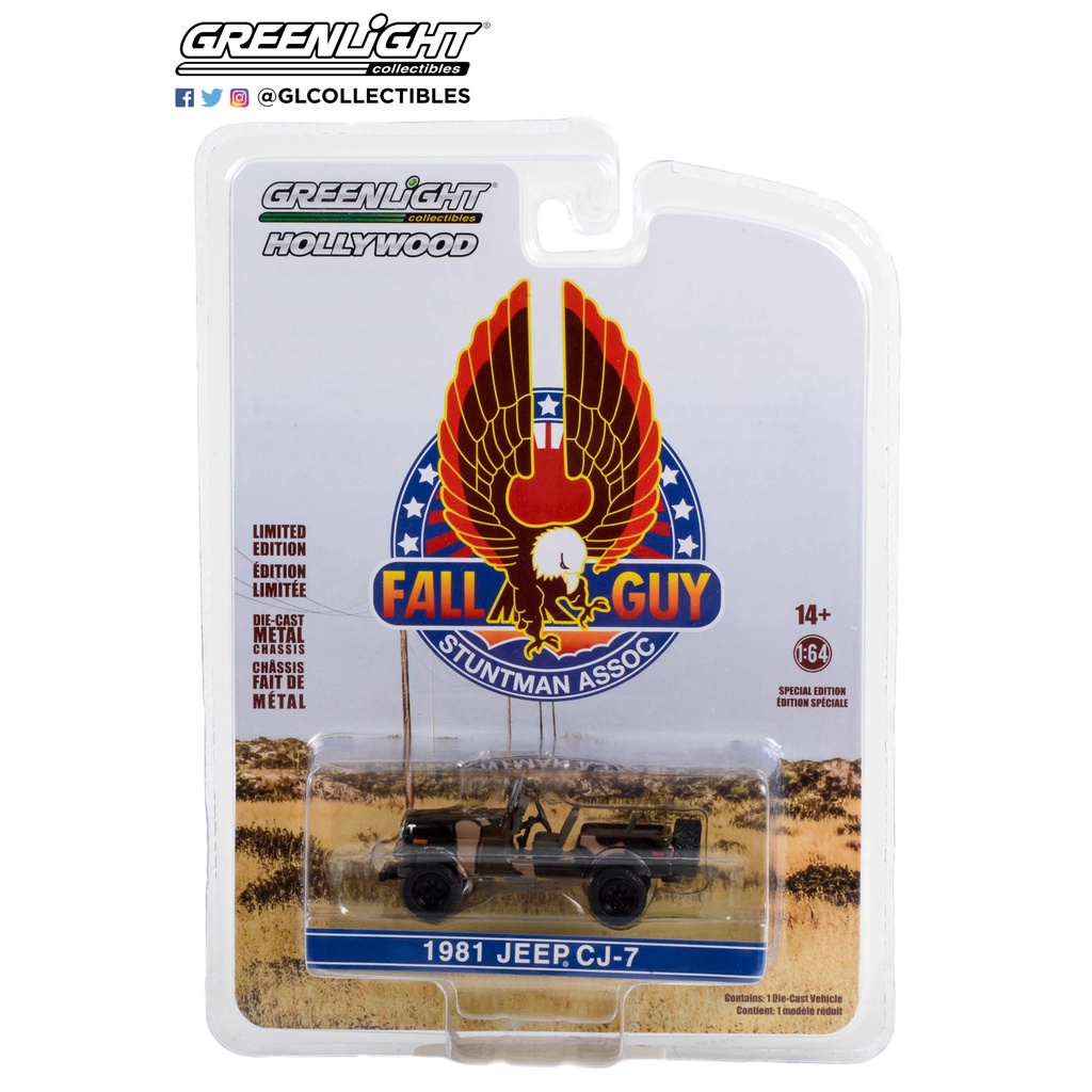 Greenlight Collectibles 1981 Jeep CJ-7 - Camouflage (Hollywood Special Edition - Fall Guy ...