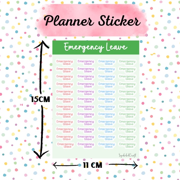 Emergency Leave Sticker | Sticker Emergency Leave-Pastel (Waterproof ...