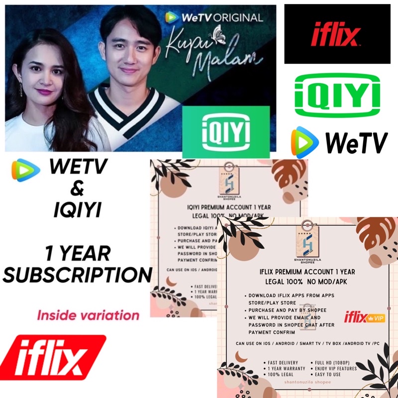 VIU WETV VIP PREMIUM ACCOUNT SUBSCRIPTION IOS / ANDROID / SMART TV / ANDROID TV | Shopee Malaysia