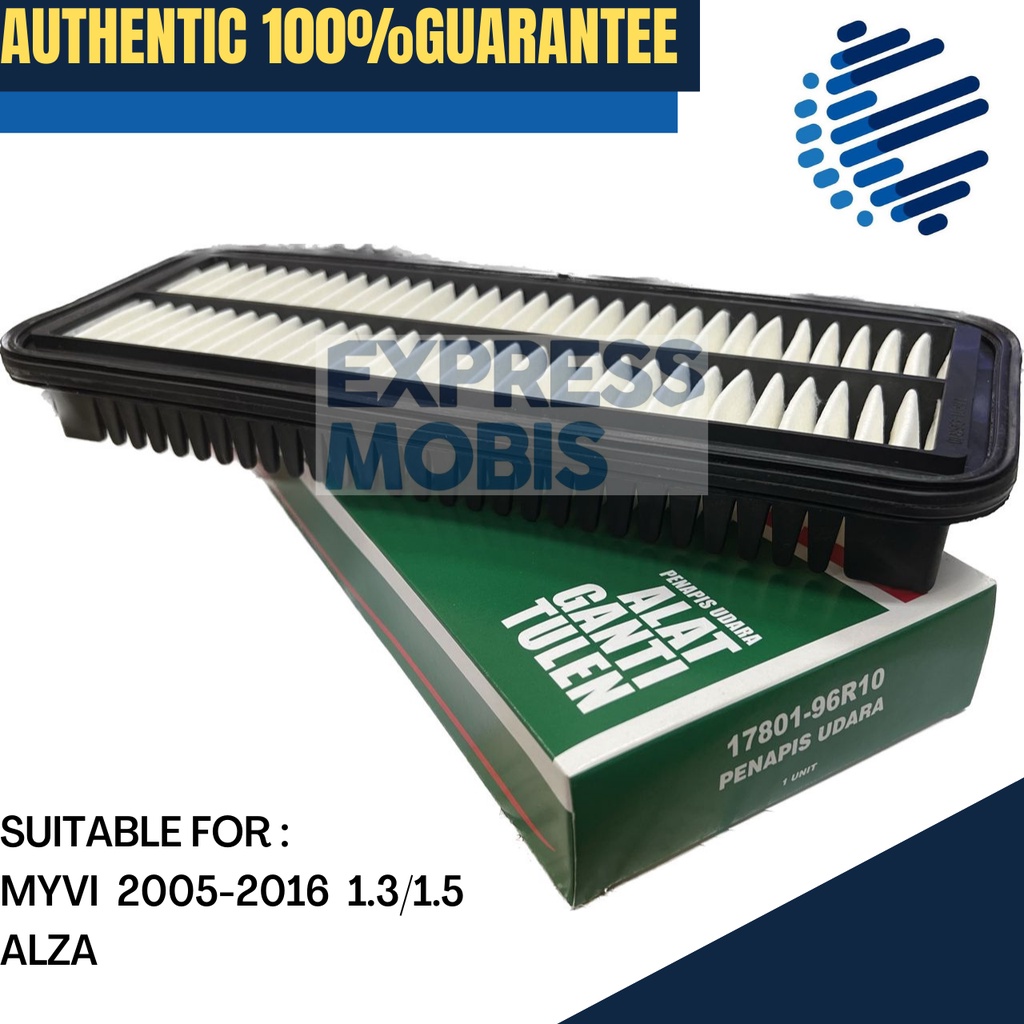 100% ORIGINAL PERODUA AIR FILTER 17801-96R10 MYVI 2005-2016 ALZA 2008 ...