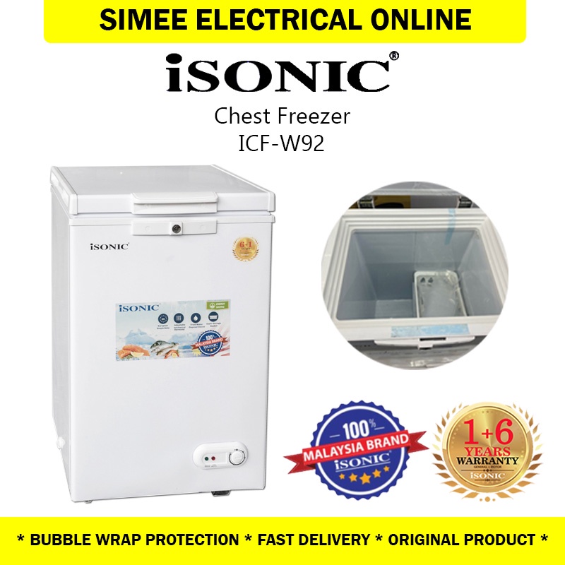 iSonic Chest Freezer 80L ICF-W92 Peti Dingin Beku ICF W92 | Shopee Malaysia
