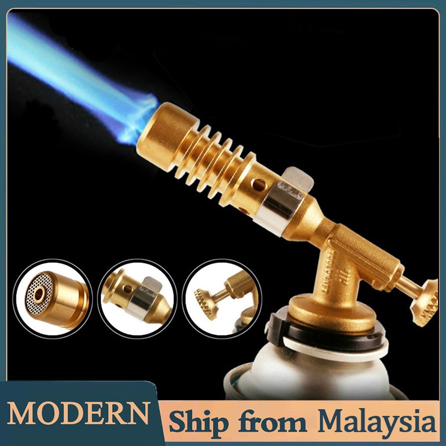 【Modern tools】Portable Metal Flame Gun Butane Gas Torch Flaming Thrower ...