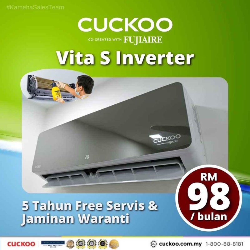 Aircond CUCKOO Inverter | Shopee Malaysia