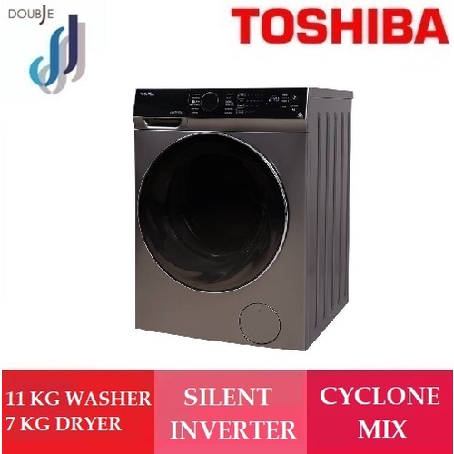 Toshiba 11KG/7KG Real Inverter Front Load 2 In 1 Washer Dryer TWD-BJ120M4M(SK) | Shopee Malaysia