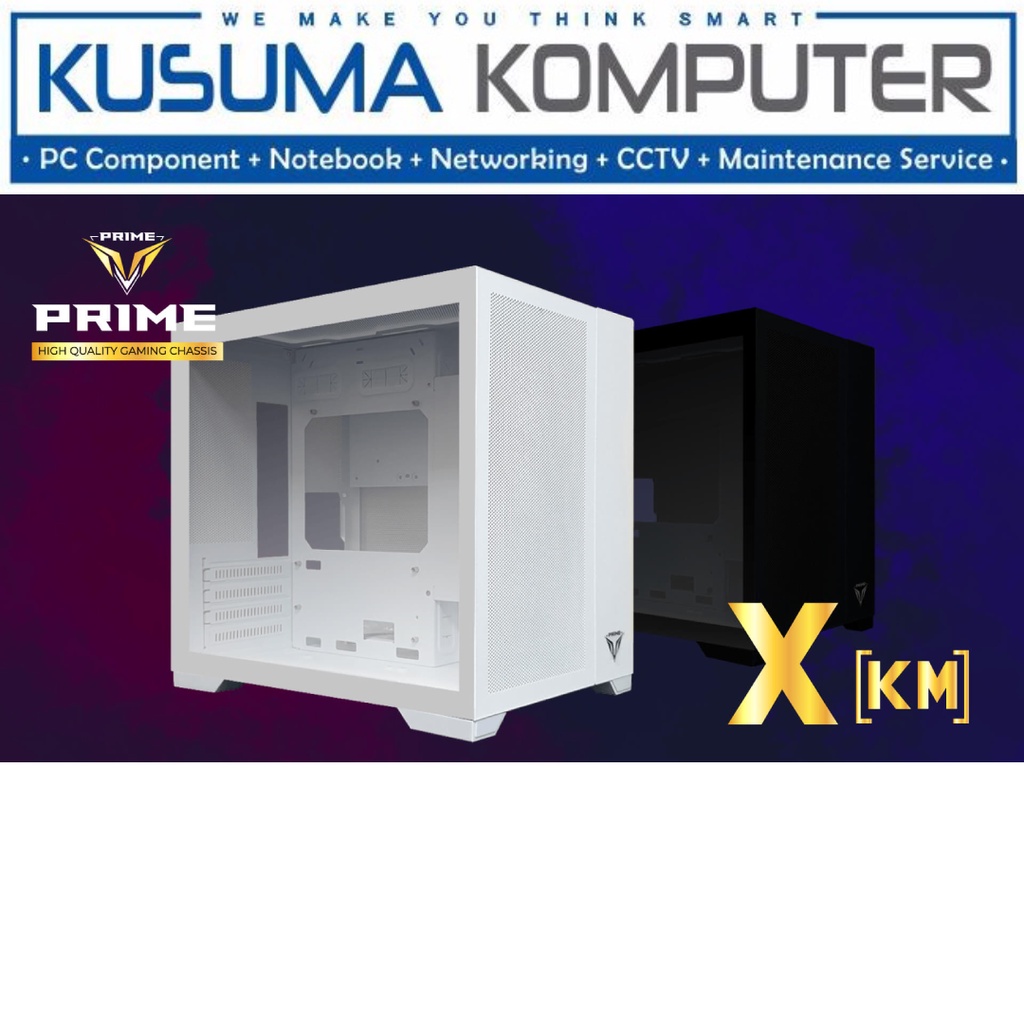 Prime X-[KM] Metal White PRIME X KM Micro ATX Gaming Case PC Casing ...