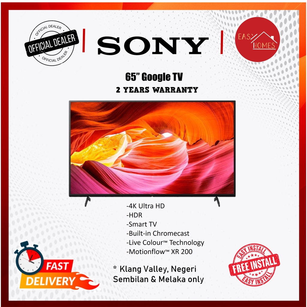 Sony 65" 4K UHD HDR Smart LED TV KD-65X75K | Shopee Malaysia
