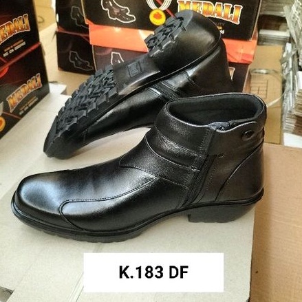 Men's Leather boots PDH Medal TNI POLRI security ASN formal Work Shoes ...