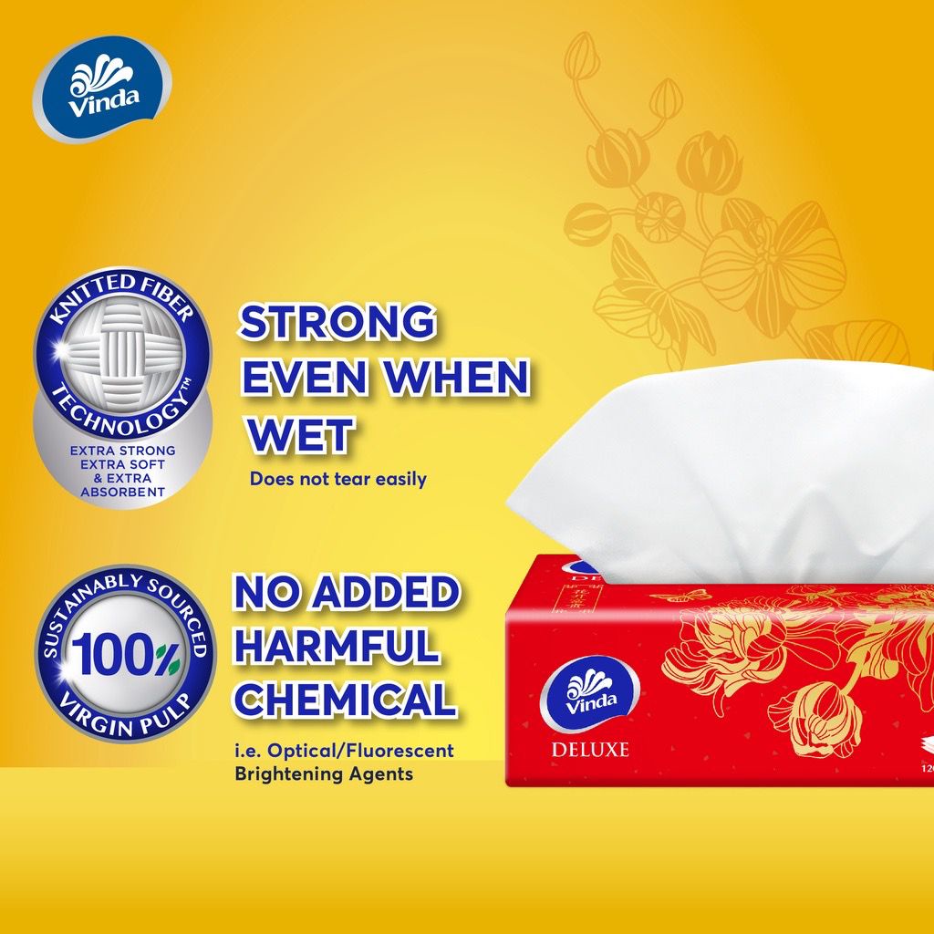 Vinda Deluxe Facial Tissue 3ply CNY Edition ( 120s) | Shopee Malaysia