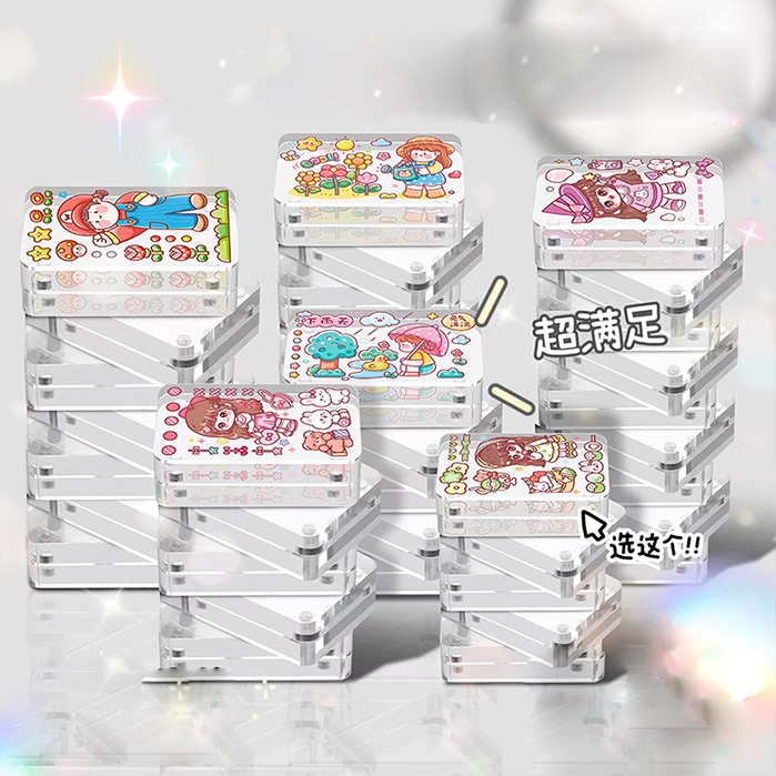 6*4cm Mini Magnetic Transparent Acrylic Card Holder Card Tiles DIY ...