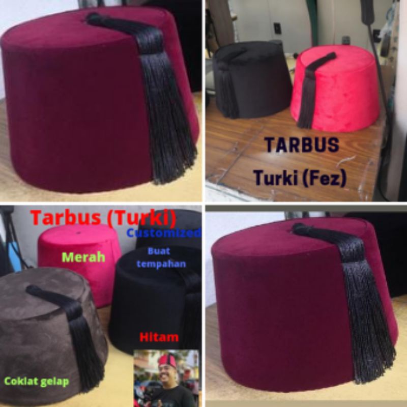 Songkok Tarbus Fez BuatanTangan Model Turkish Customised Made to order ...