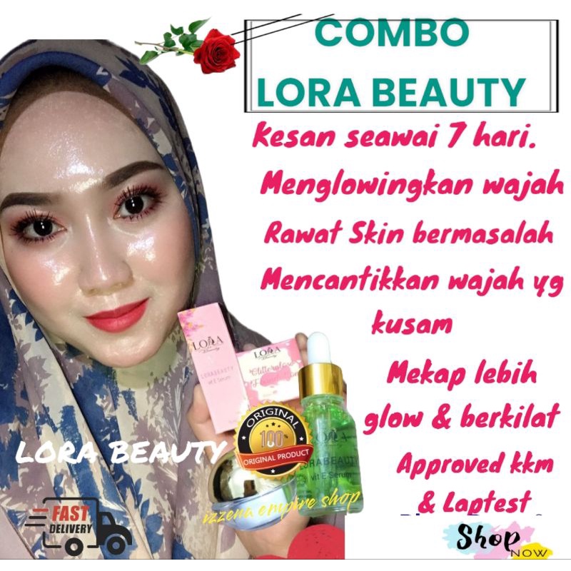 LORA BEAUTY COMBO (Serum Vitamin E -15 ml & Foundation Glitterglow-7g ...