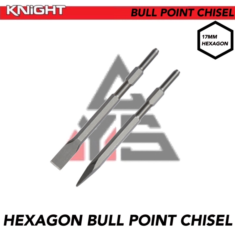 (100% QUALITY) KNIGHT HEXAGON BULL POINT CHISEL / HACKER CHISEL (POINT ...