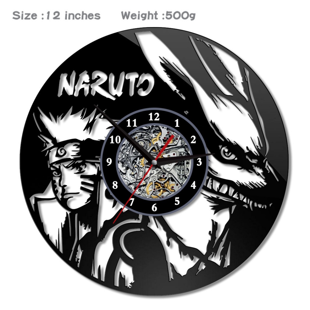 Naruto Sasuke Creative Anime Wall Painting Movie Wall Clock Decoration ...