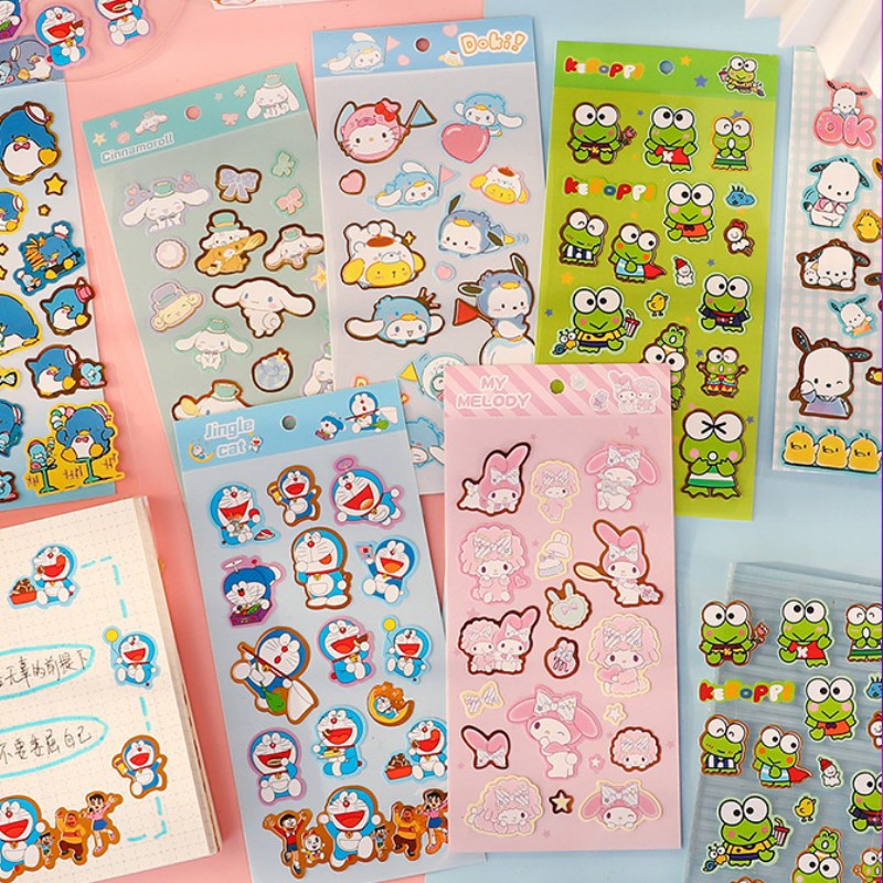[READY STOCK] Cute Sanrio Sticker 三丽鸥可爱手账贴纸包diy素材装饰贴纸 | Shopee Malaysia