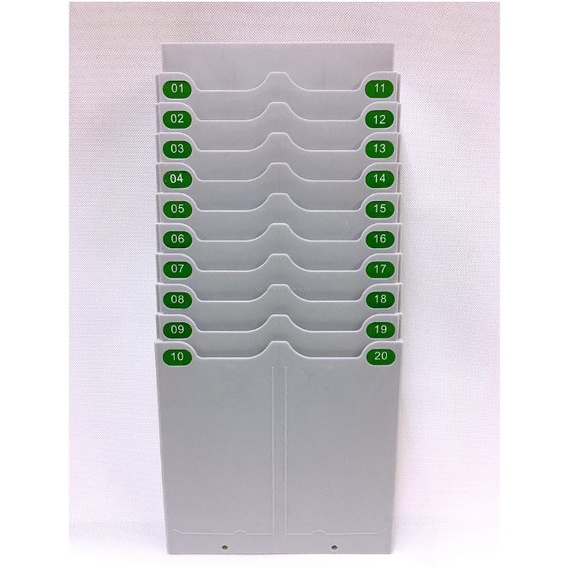 Biosystem 20 Slot Punch Card Rack - Time Attendance System Card Rack ...