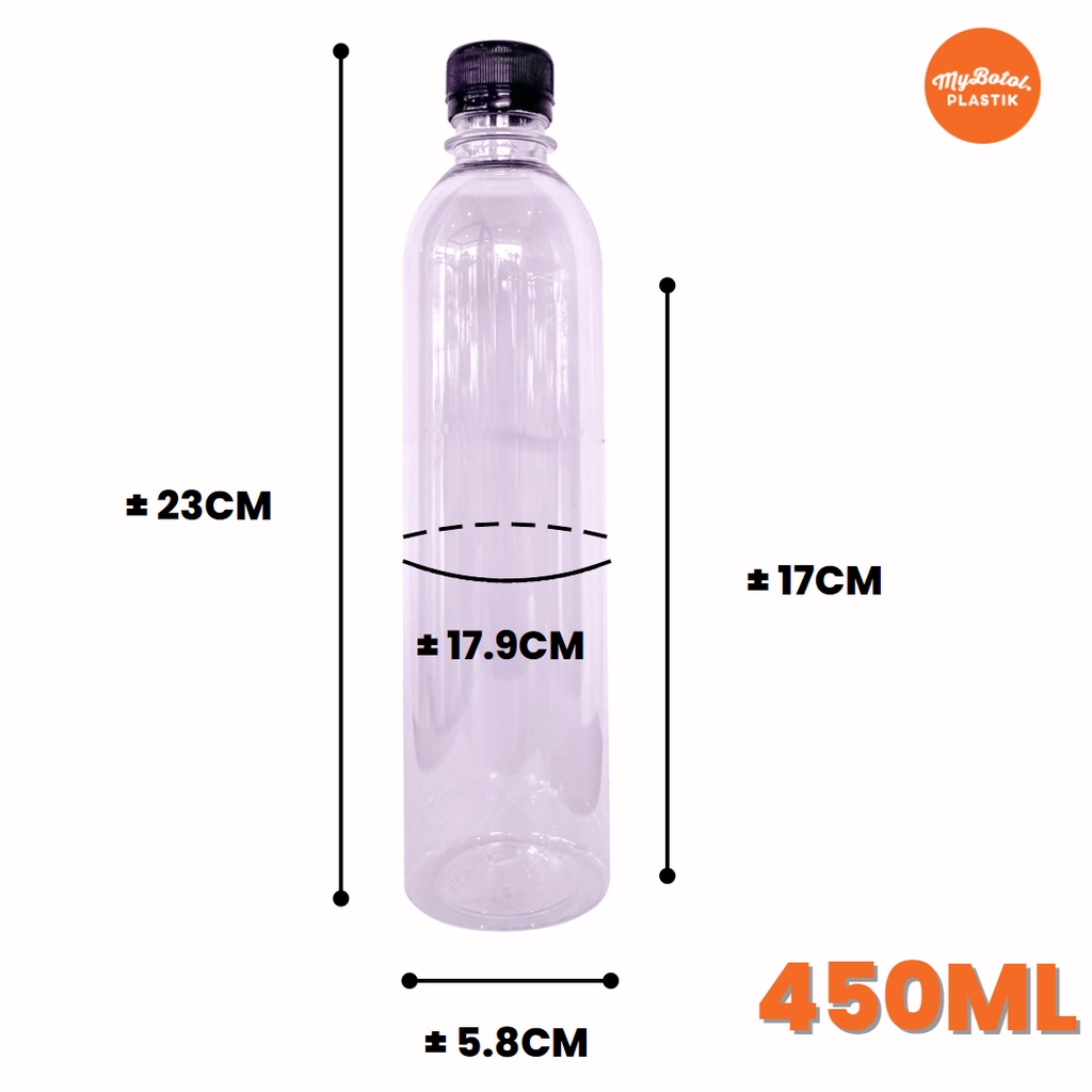 [mybotol] BOTOL PLASTIK KOSONG 60ML/100ML/150ML/200ML/250ML/300ML/450ML ...