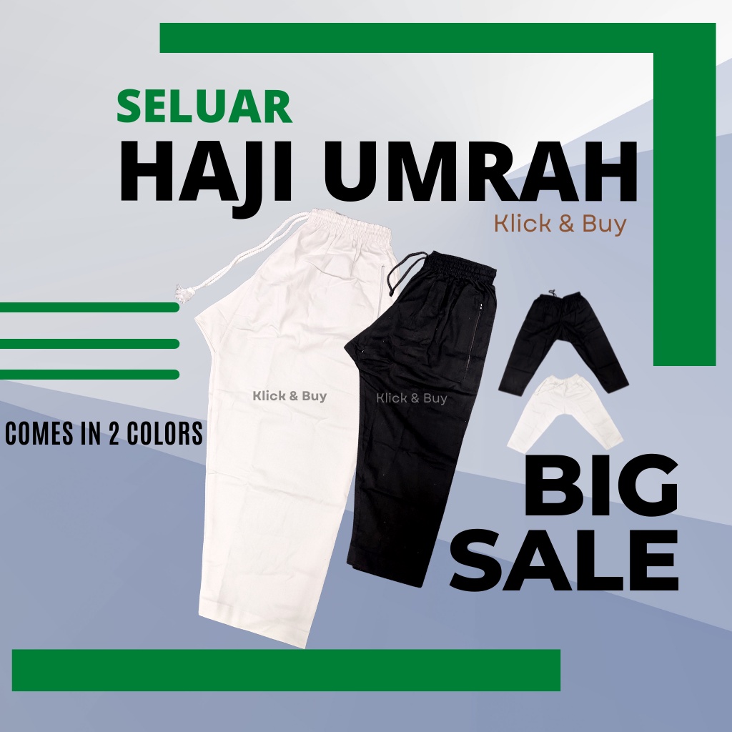Seluar + Baju Berzip Umrah COTTON // Seluar Umrah Haji // Seluar Solat ...