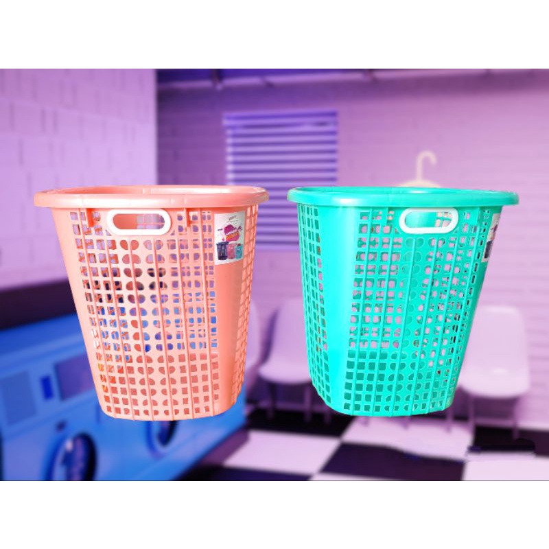 BAKUL BAJU / LAUNDRY BASKET / BASKET PLASTIC / PASTEL COLOUR BASKET ...