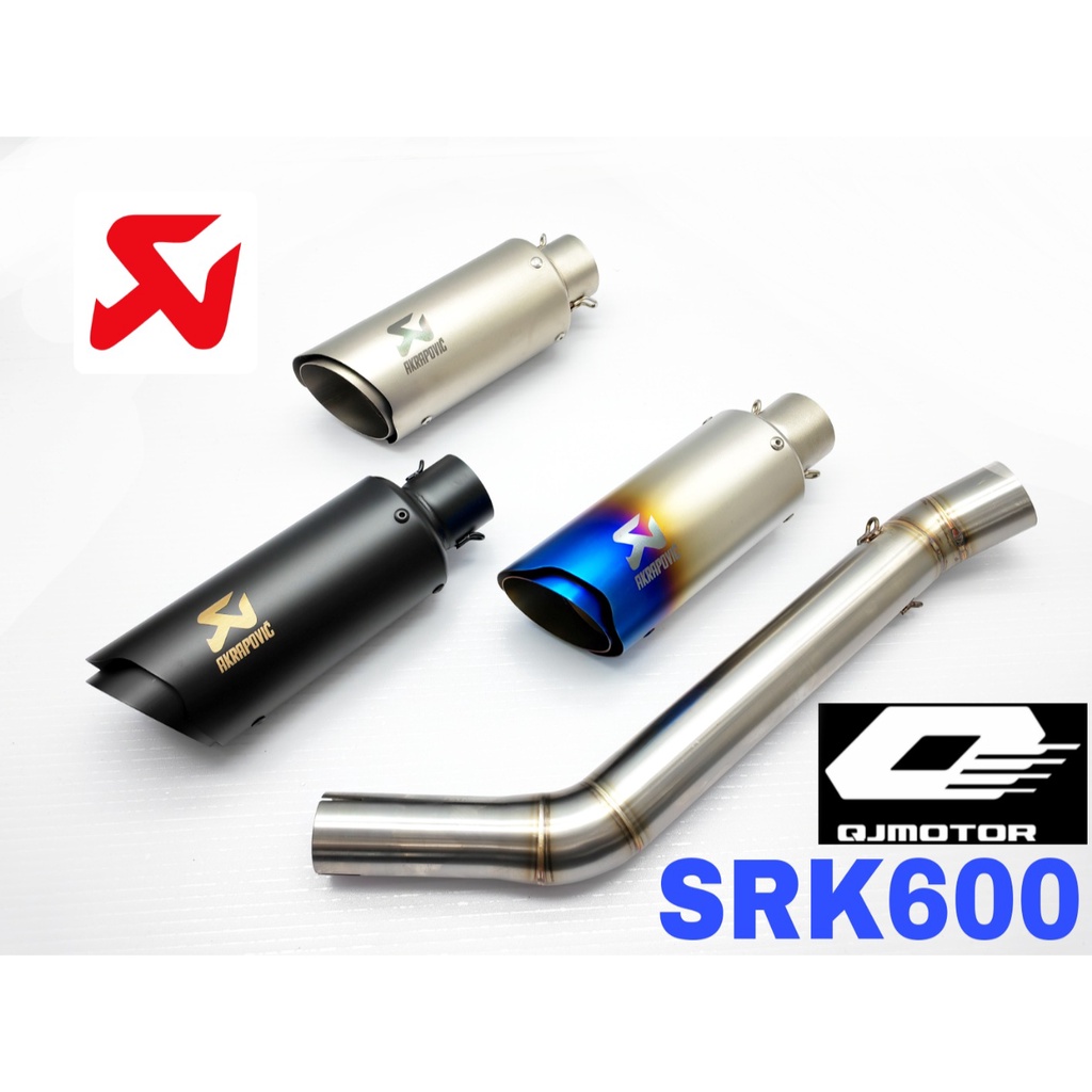 Exhaust SRK 600 Slip On Piping Stainless Steel Akrapovic Short Muffler ...