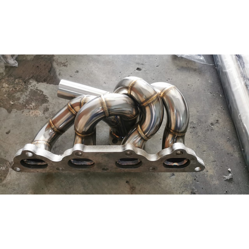 Full Polish Stainless steel Turbo Manifold for Evo123 4G63 EVO3 ( with ...