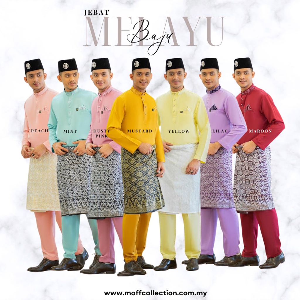 MOFF BAJU Melayu Moden Jebat In 7 COLOUR | BAJU MELAYU DEWASA | Shopee ...