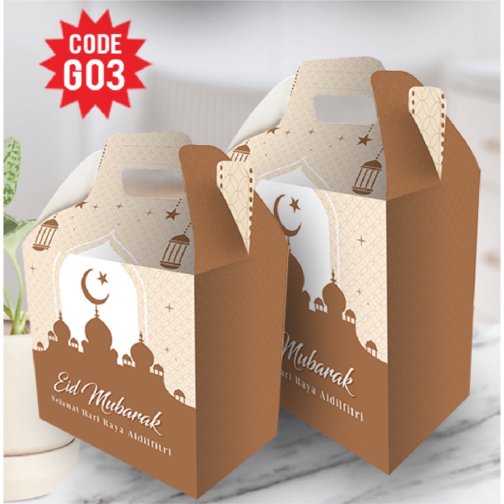 ECO PRINT MALL/Giftanda/Kotak Raya/Raya Gift Box/Kotak Kuih Raya/Size ...