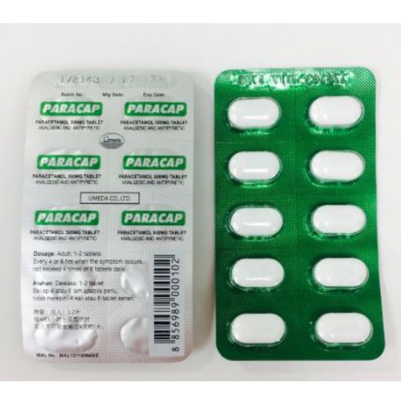 PARACAP 500MG TAB 10S(PARACETAMOL) | Shopee Malaysia