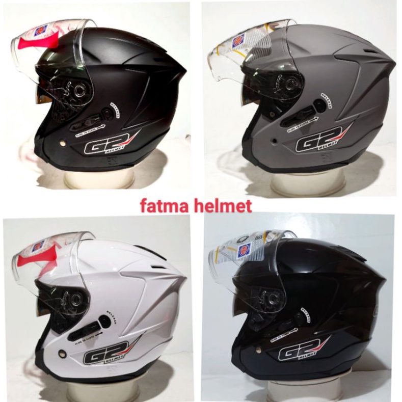Original G2 OPTIMAX SOLID DOUBLE VISOR HELMET | Shopee Malaysia